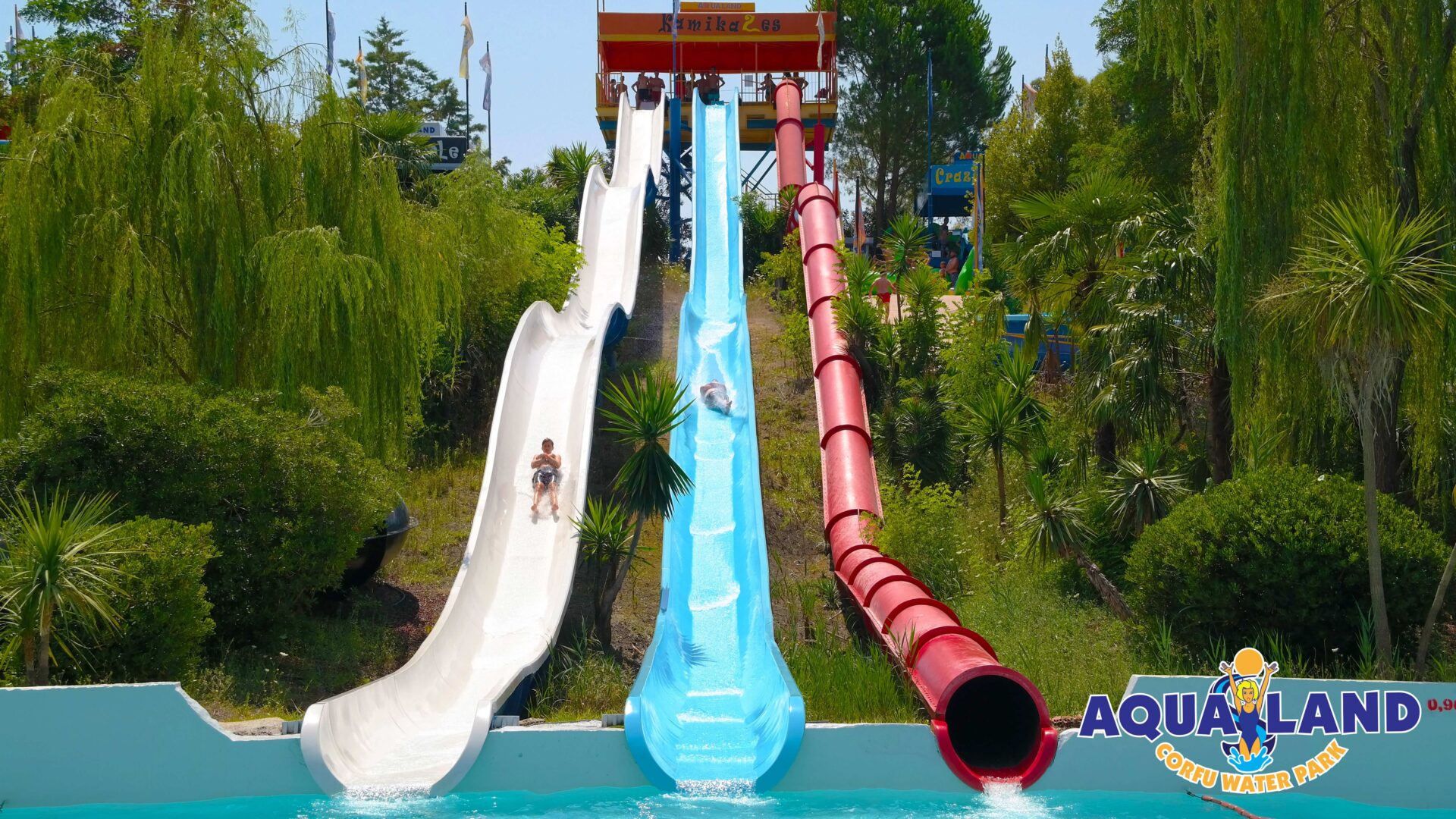 Kamikazes Slides in Aqualand | Agios Ioannis Corfu
